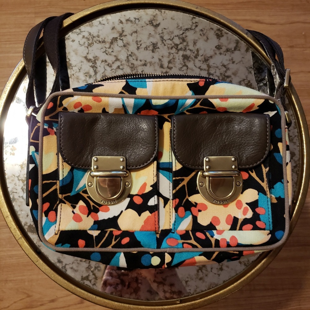 Brand New Fossil Multi Colored Purse - Gem